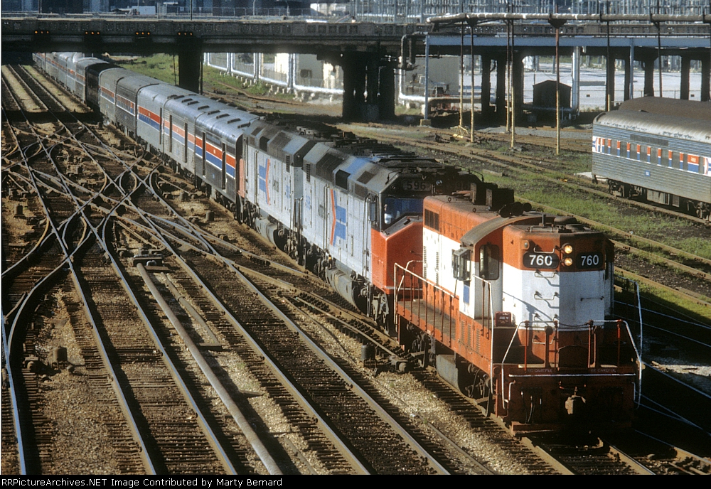 AMTK 760 Backing The San Francisco Zephyr in to Union Station